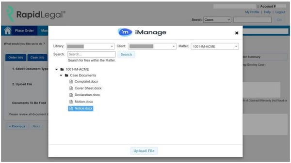 How to Use iManage with Rapid Legal